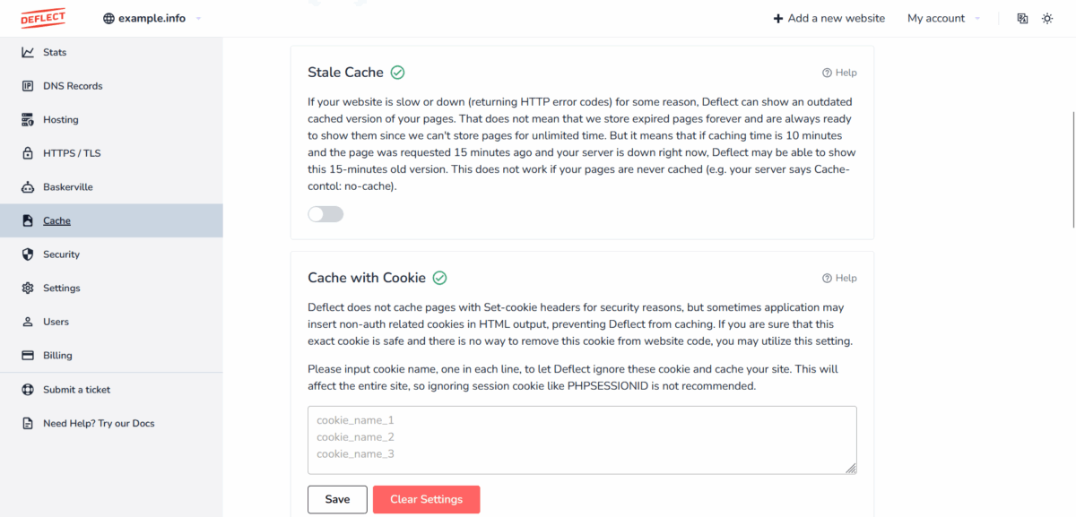 Cache Tab - Deflect